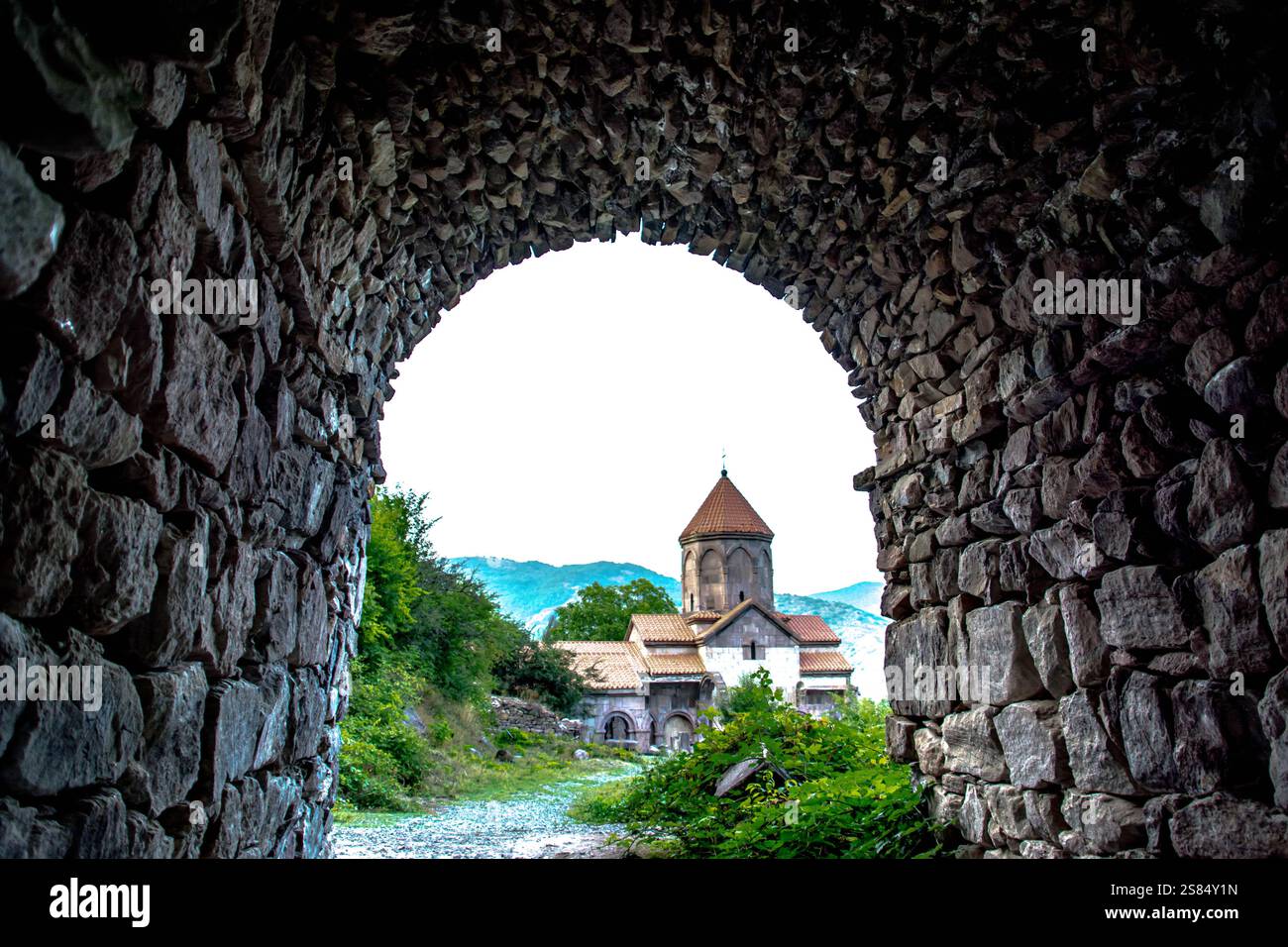 Church in nature. Beautiful architecture of churches. Armenian ...