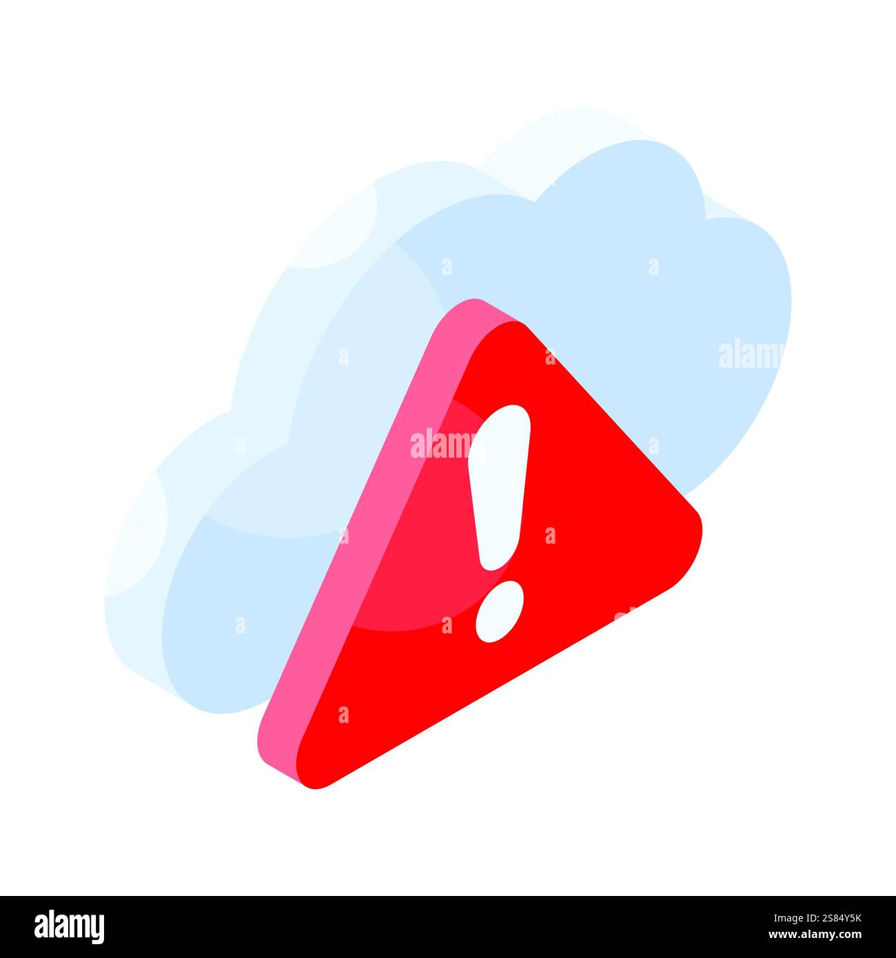 Get your hands on this amazing icon of cloud alert, cloud failure vector Stock Vector Image ...