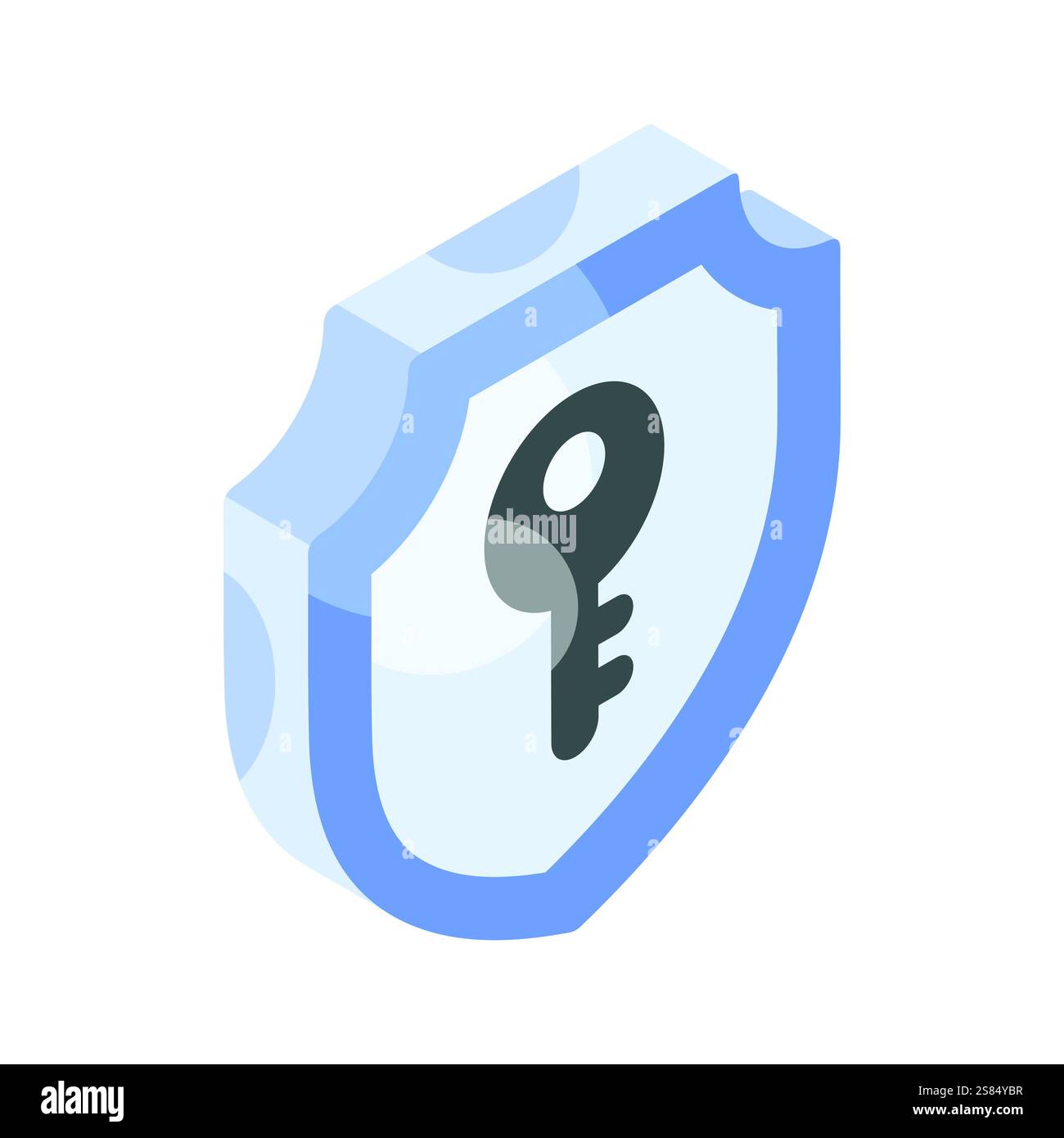 A trendy isometric icon of private key, protection key vector design ...
