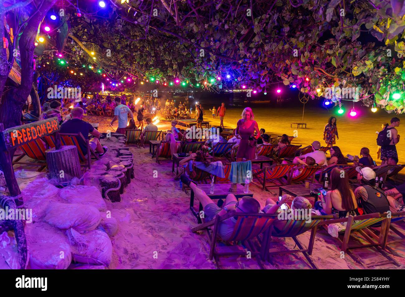 Nightlife in Koh Phi Phi Don Beach, Thailand Stock Photo - Alamy