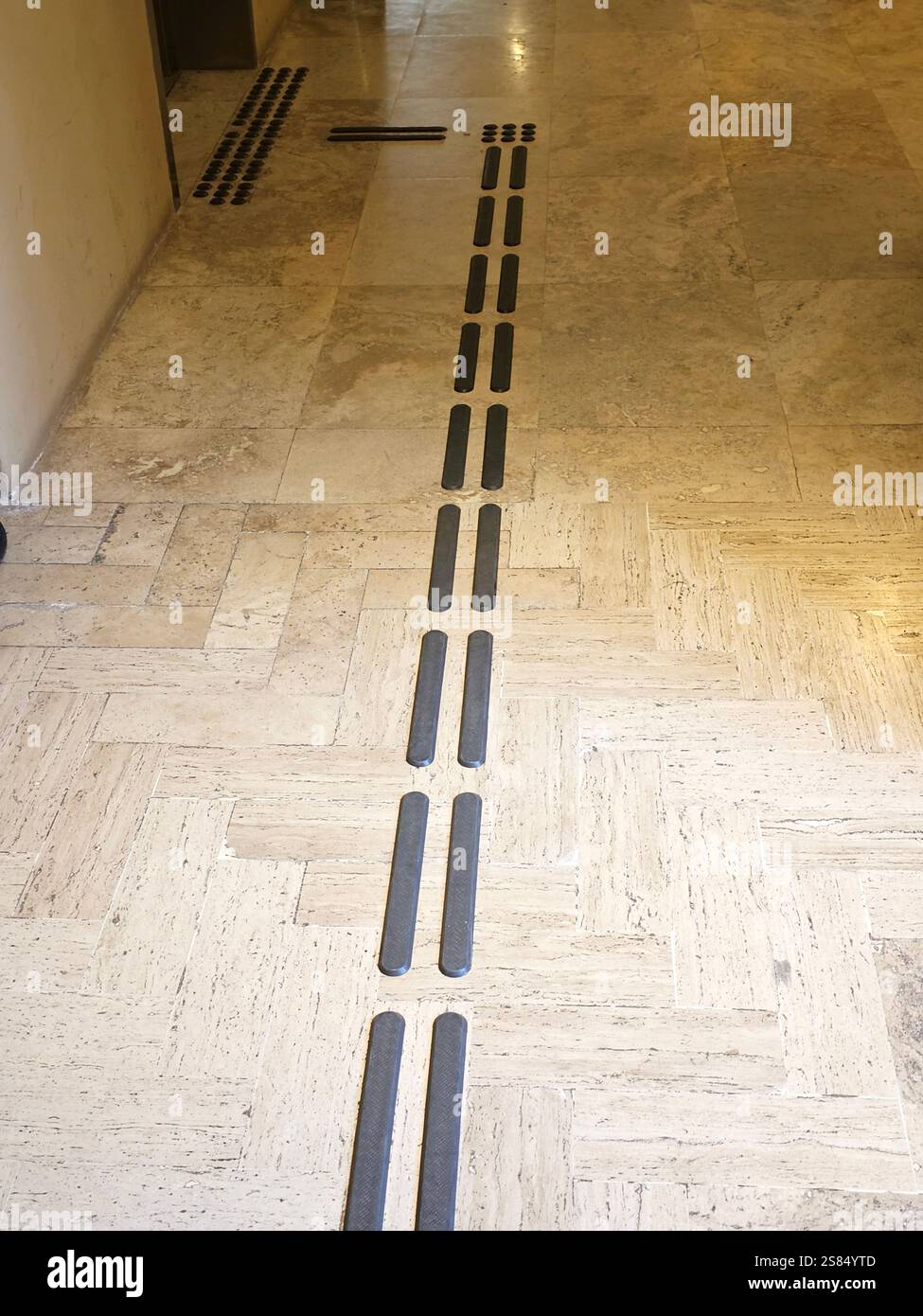 Path for blind or low vision with a textured podotactile surface, so ...