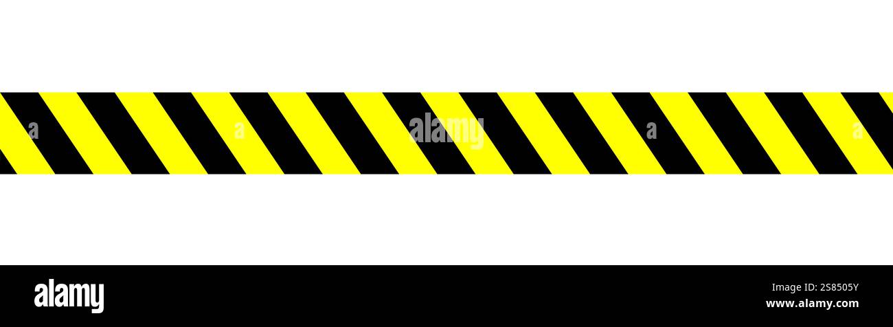 Warning tape with yellow and black diagonal stripes in graphic vector ...