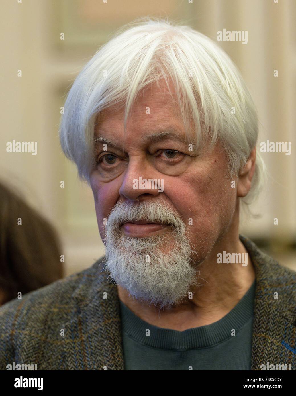 Marseille, France. 20th Jan, 2025. Captain Paul Watson, founder of the ...