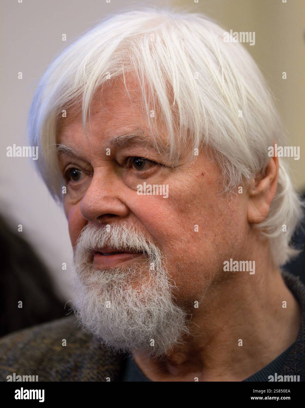 Marseille, France. 20th Jan, 2025. Captain Paul Watson, founder of the ...