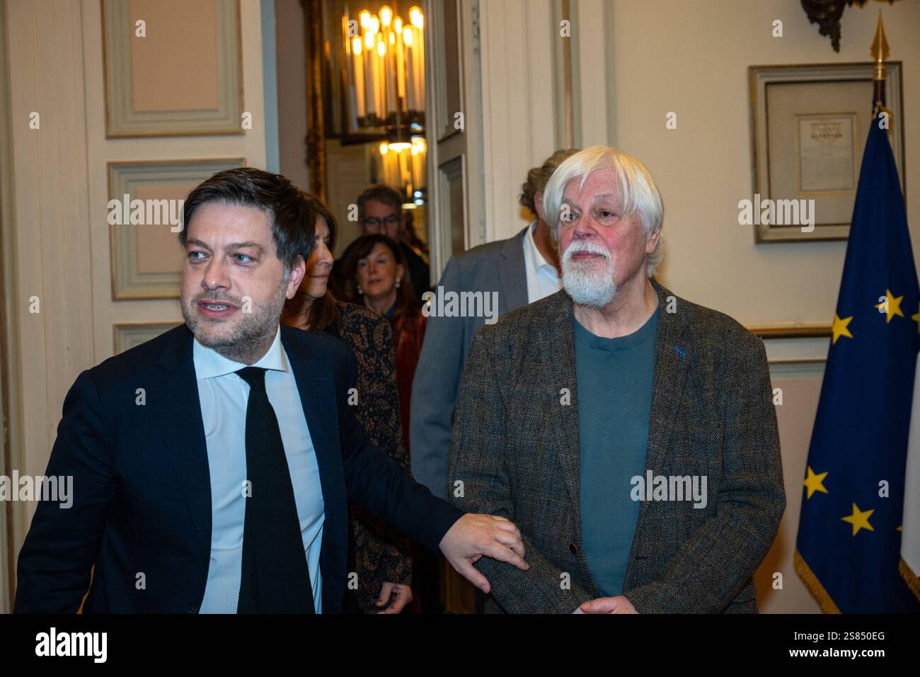 Marseille, France. 20th Jan, 2025. Captain Paul Watson, founder of the ...