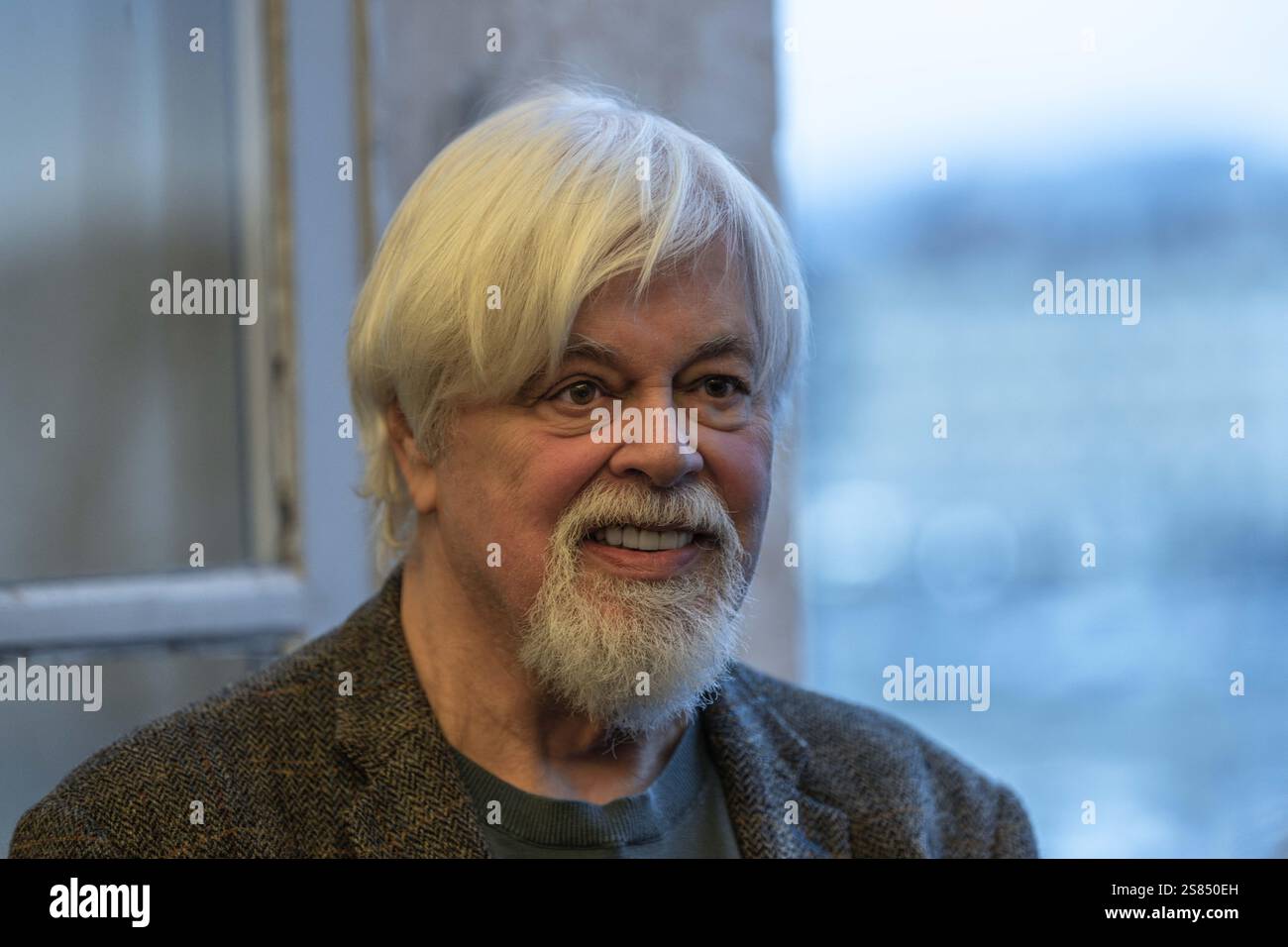 Marseille, France. 20th Jan, 2025. Captain Paul Watson, founder of the ...