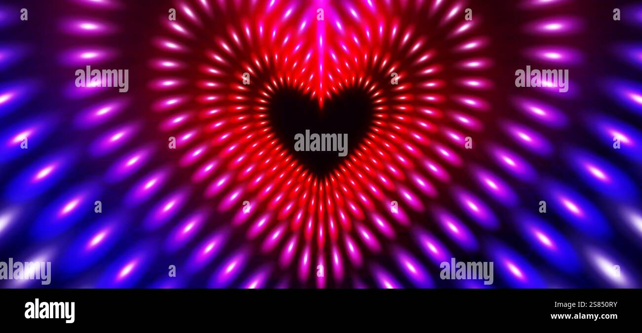 Neon heart tunnel Stock Vector Images - Alamy