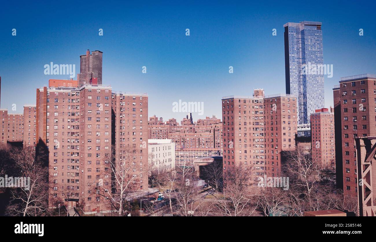 The Brooklyn New York Skyline features the public housing apartment ...