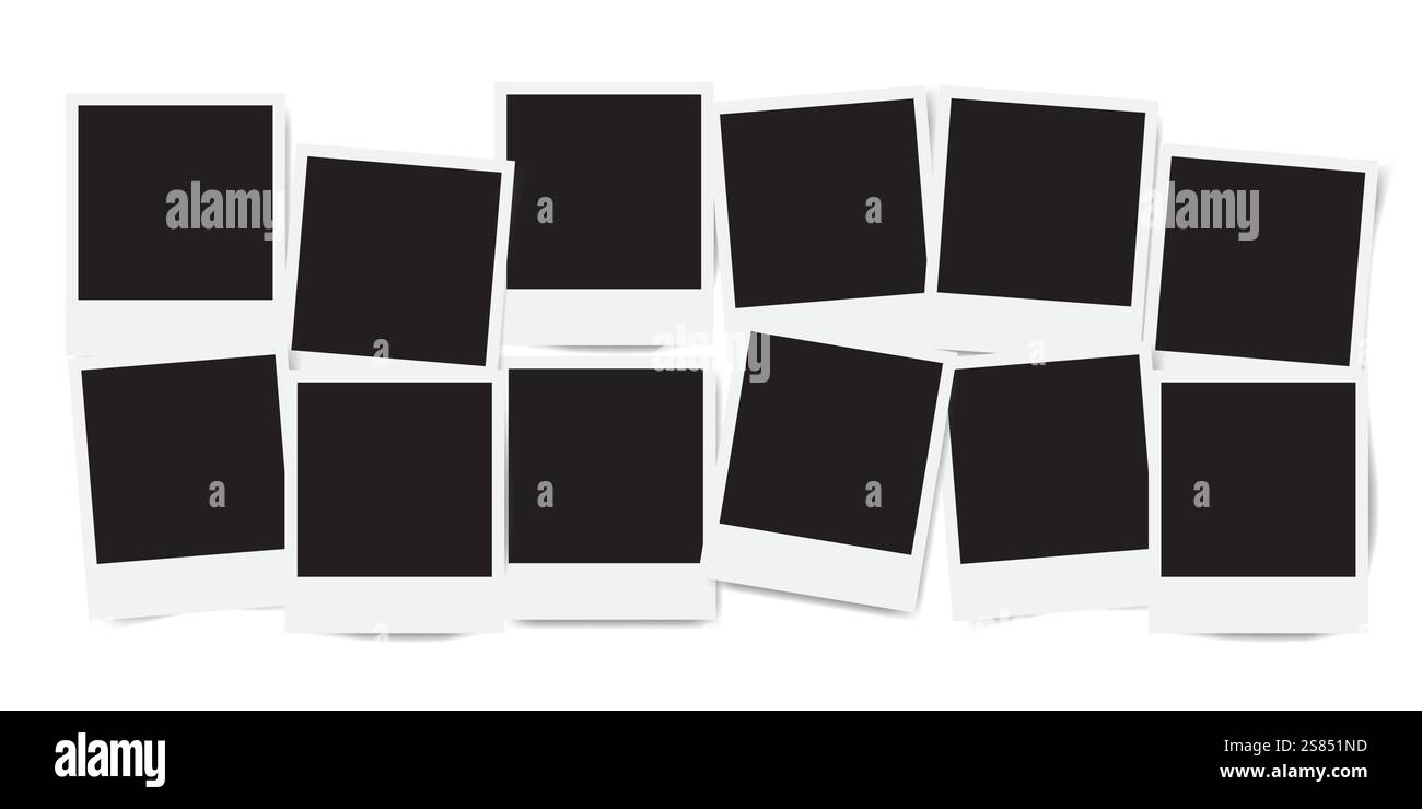 Minimalist geometric layout for square wedding and photo album frames ...