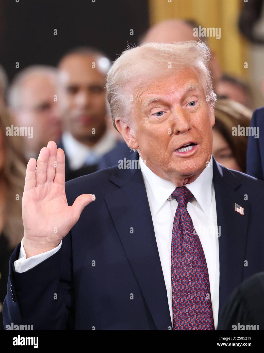 U.S. President Donald Trump takes oath on the day of his Presidential ...