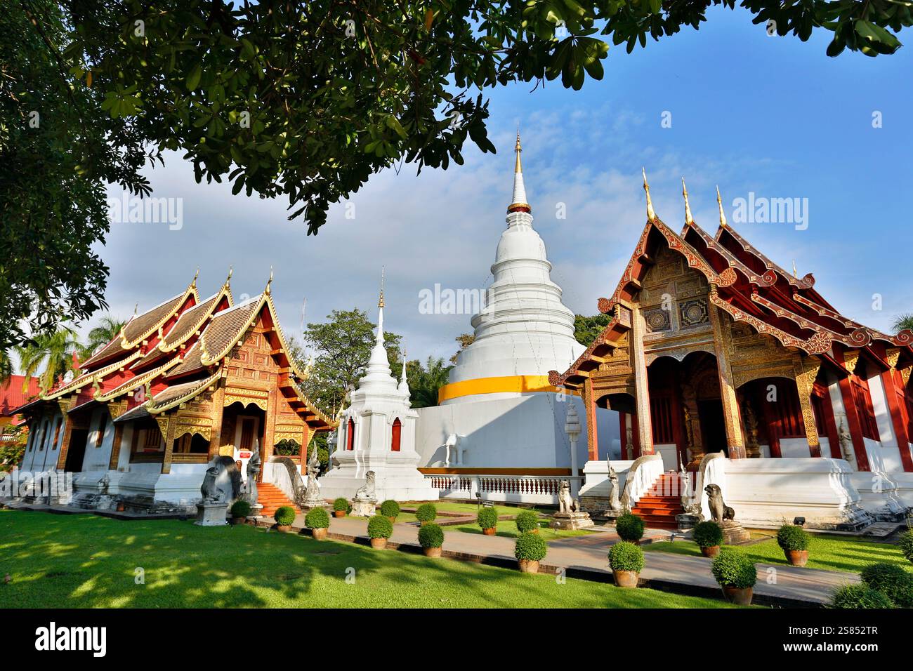 Exterior of Wat Phra Singh located in Chiang Mai; Thailand. Chiang Mai ...