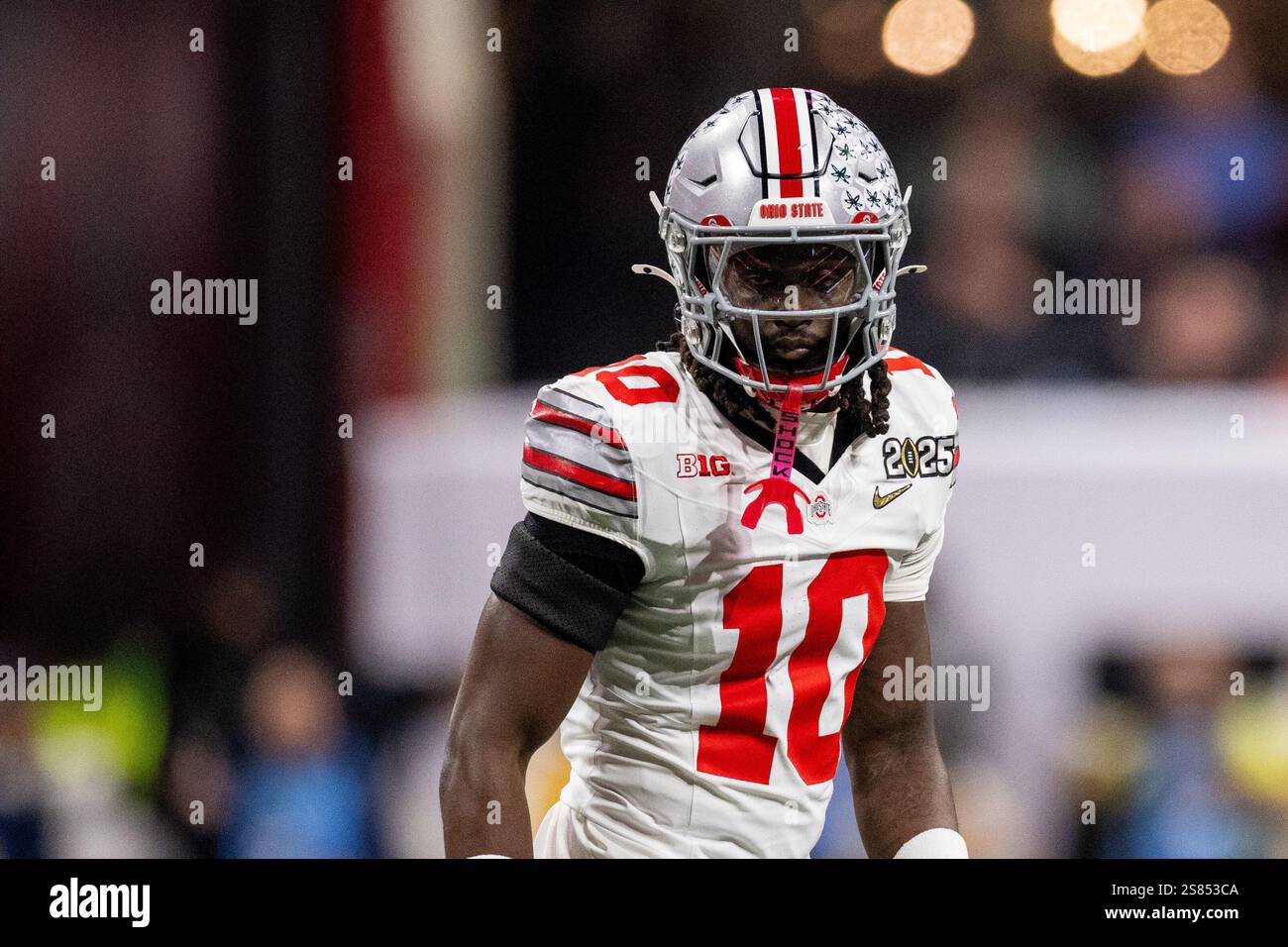 Atlanta, GA, USA. 20th Jan, 2025. Ohio State cornerback Denzel Burke ...