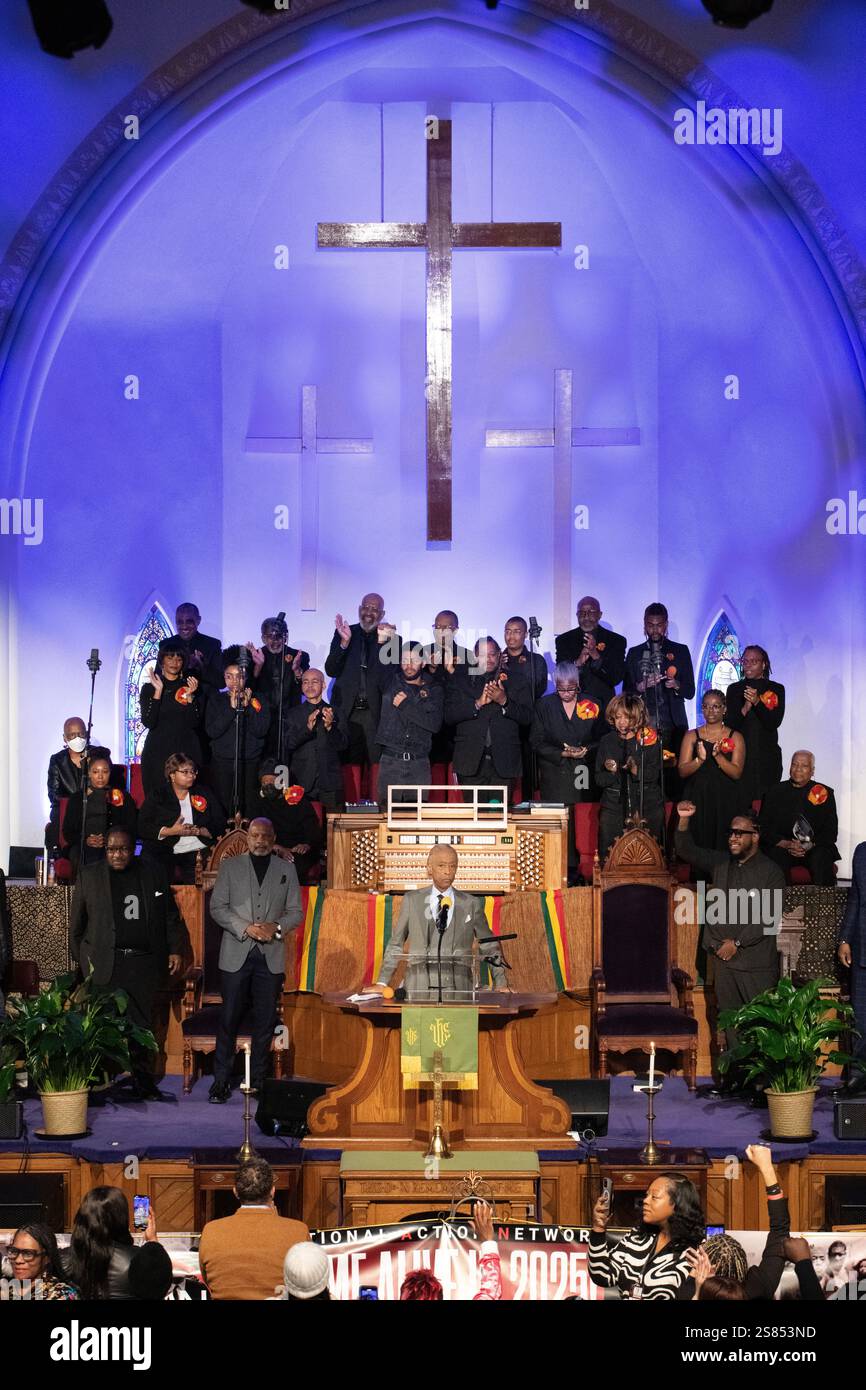 Washington DC, USA. 20th Jan., 2025, Civil rights activist Reverend Al ...