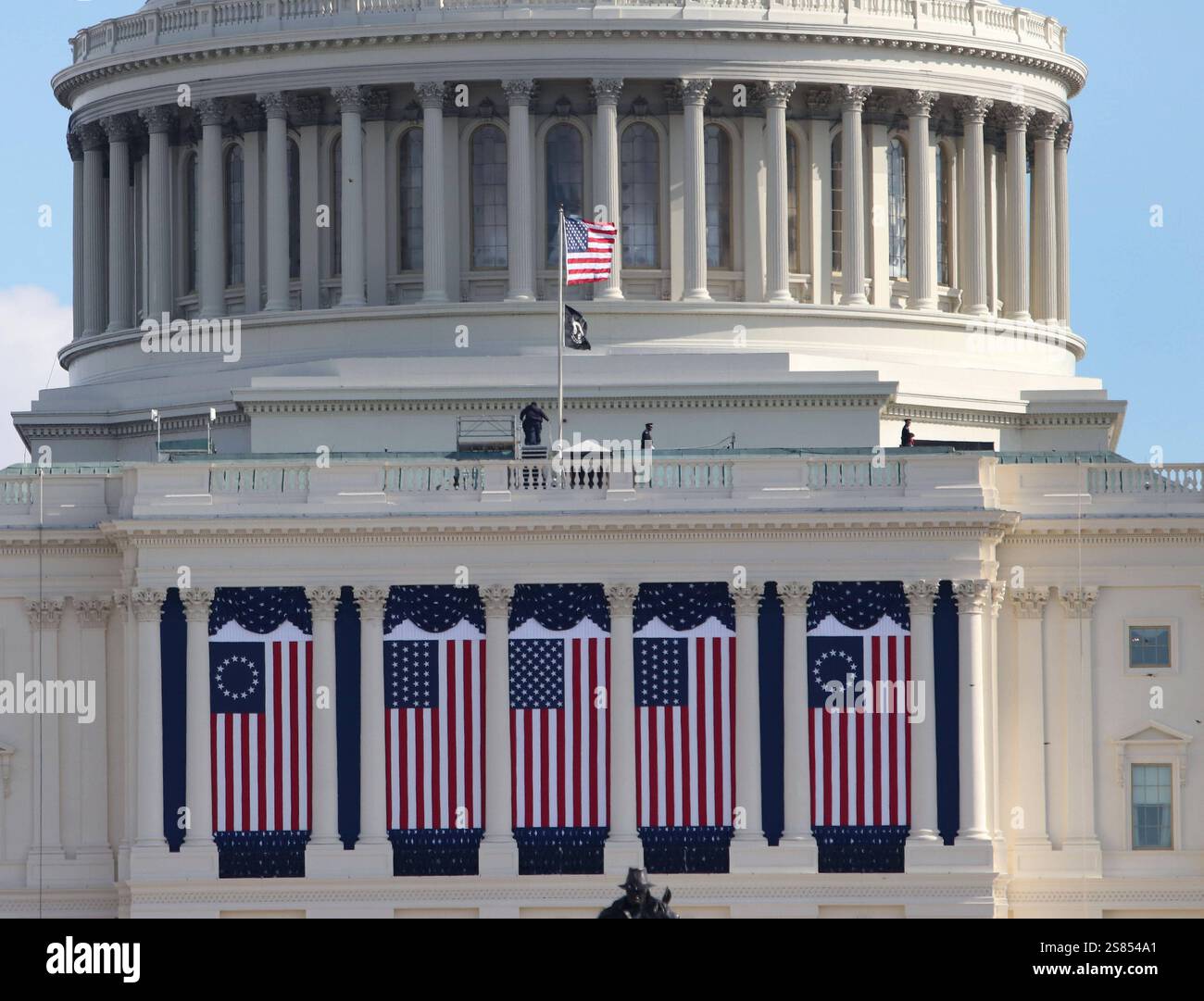 President Trump inauguration in Washington DC, USA US Guards of honour ...