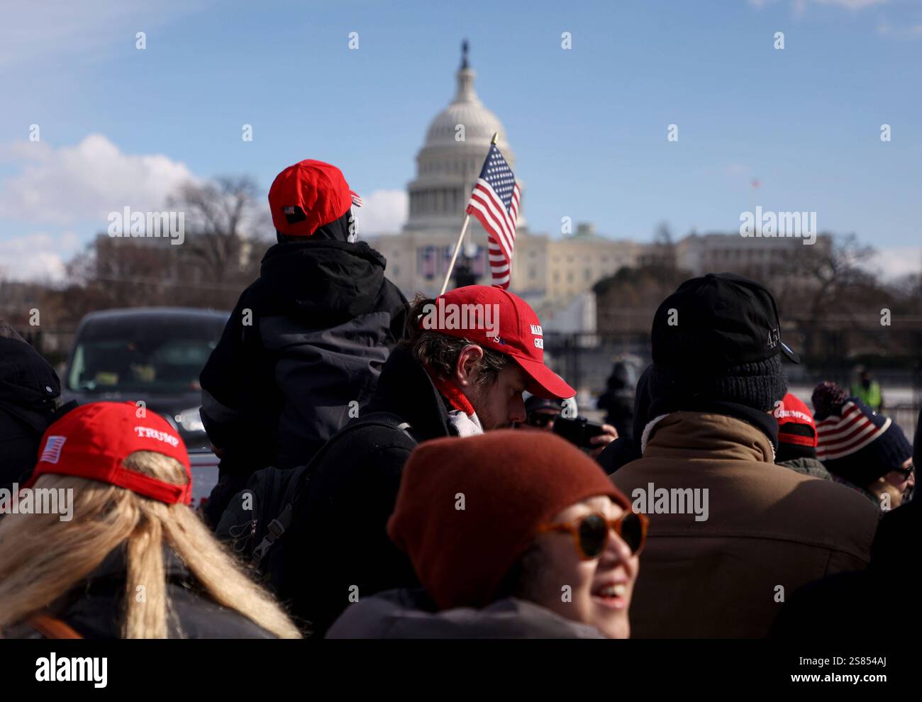 President Trump inauguration in Washington DC, USA Supporters of US ...