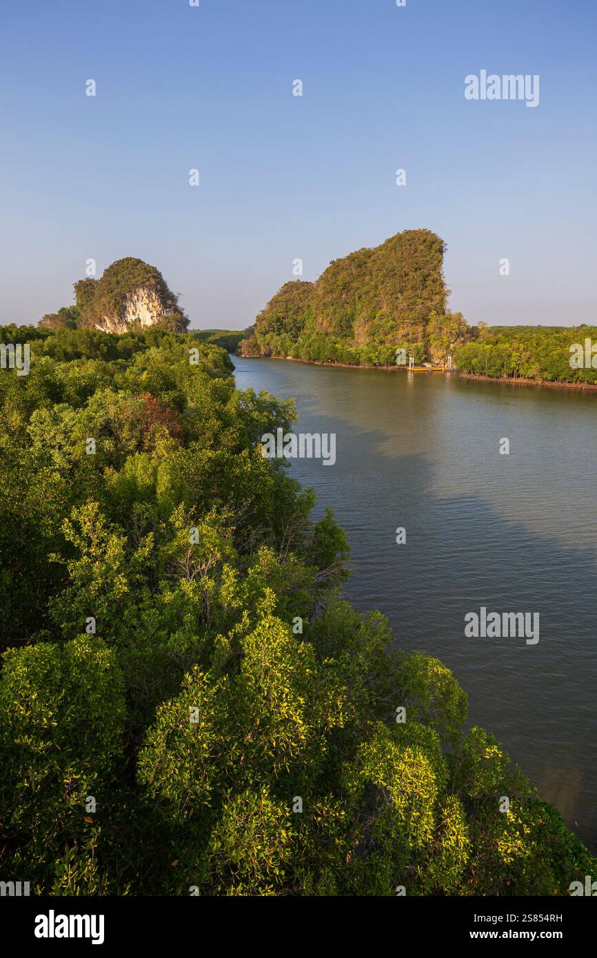 Khao Kanab Nam, the two famous twin limestone mountains, and mangrove ...