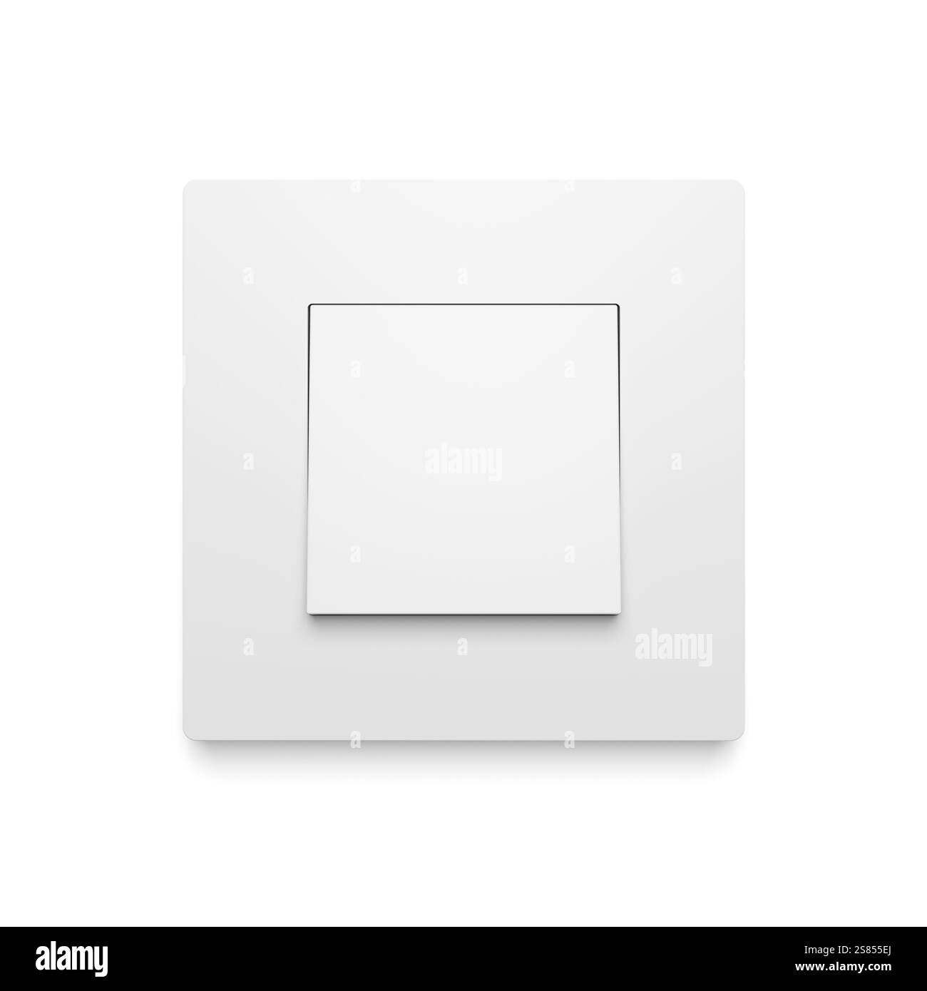 White light switch isolated on white background. 3d illustration Stock ...