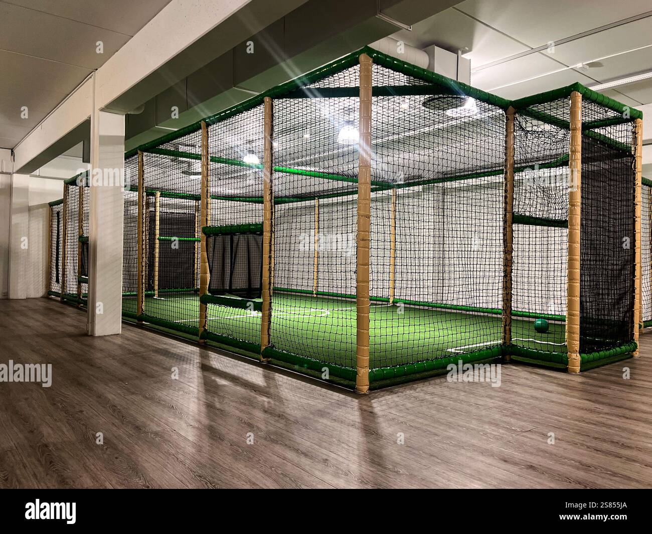 A soccer field at indoor playground area for children Stock Photo - Alamy