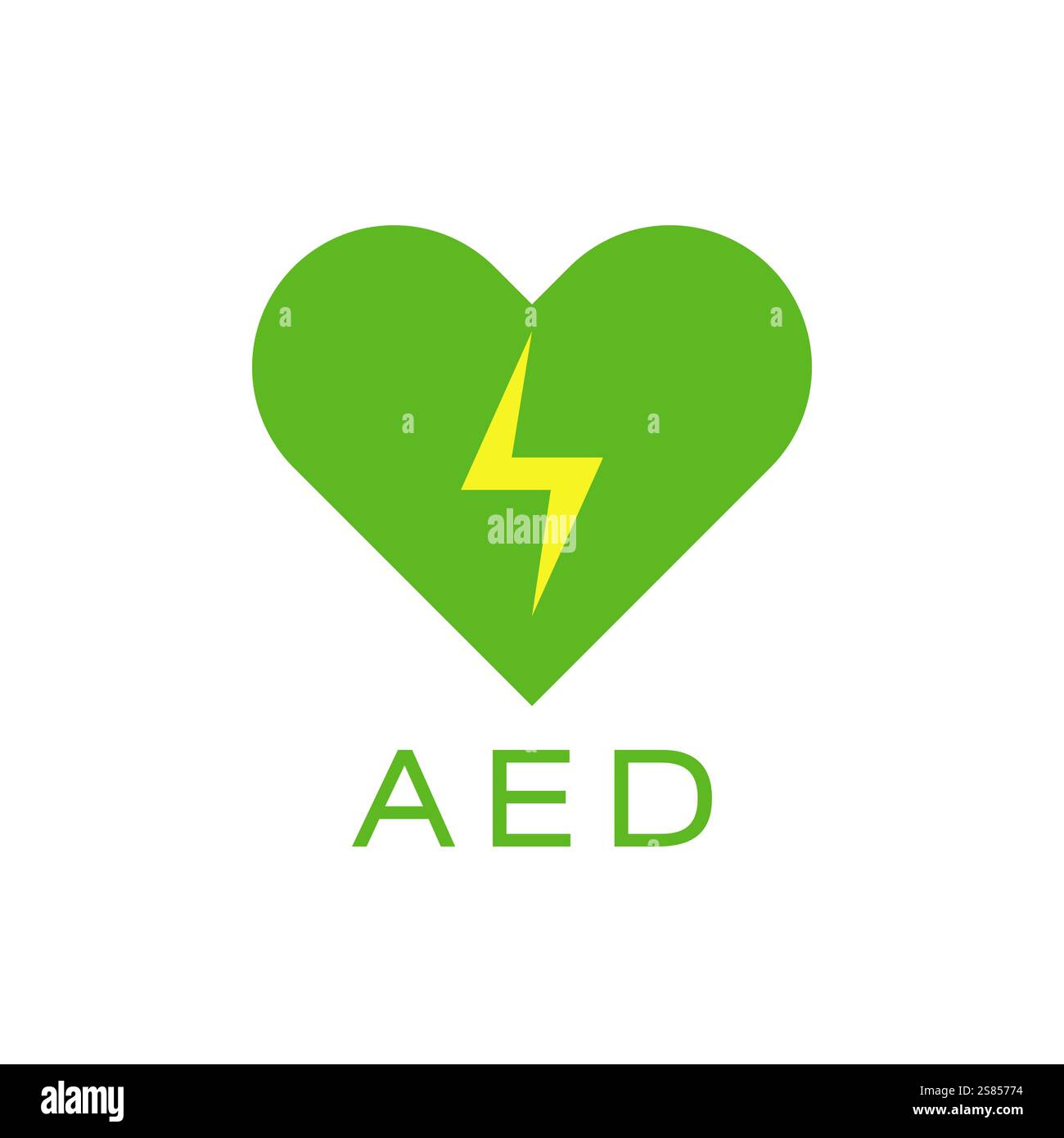 Medical AED public advertising sticker. Defibrillator inside wallpaper ...