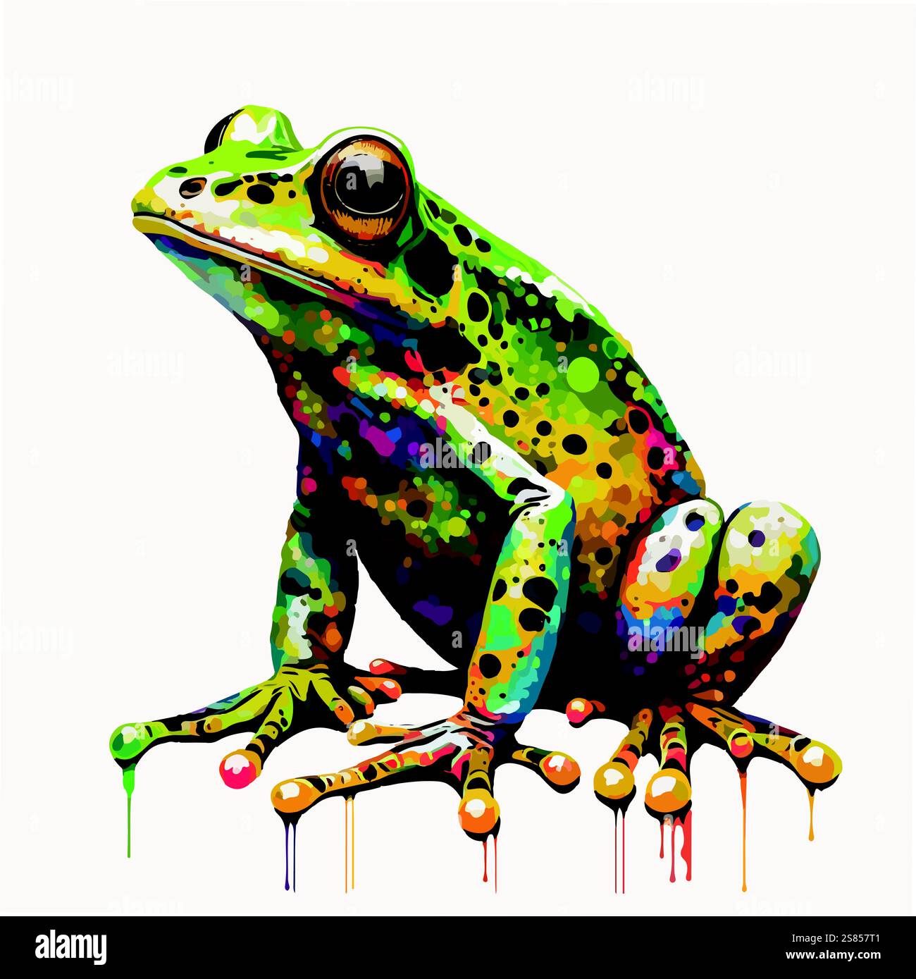 Colorful frog pop art vector illustration Stock Vector Image & Art - Alamy