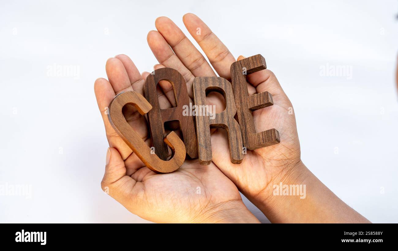 The Essence of Care: Empathy and Kindness in Wooden Letters Stock Photo ...