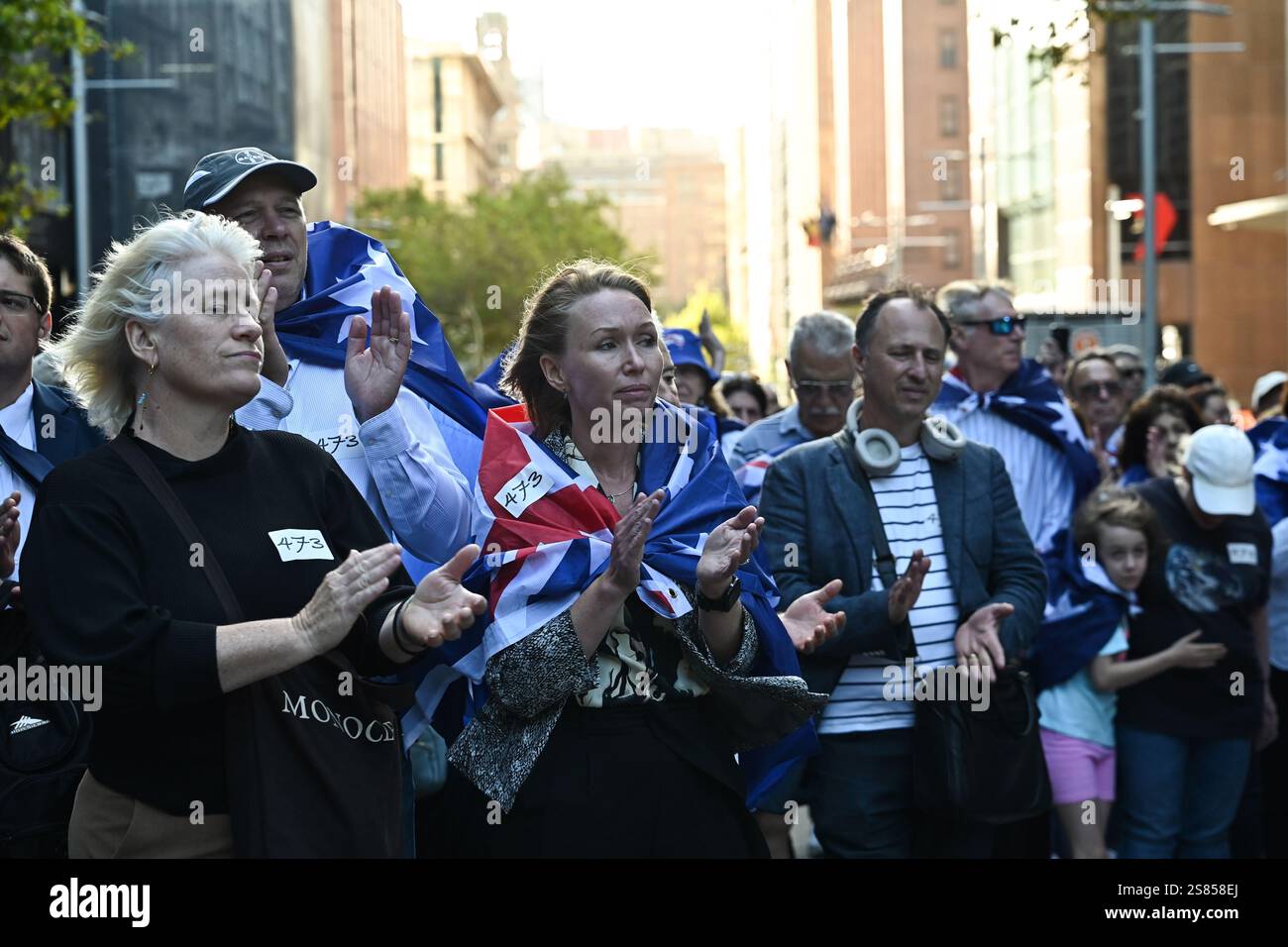 Sydney, Australia. 21st Jan, 2025. Members of the Jewish community and ...
