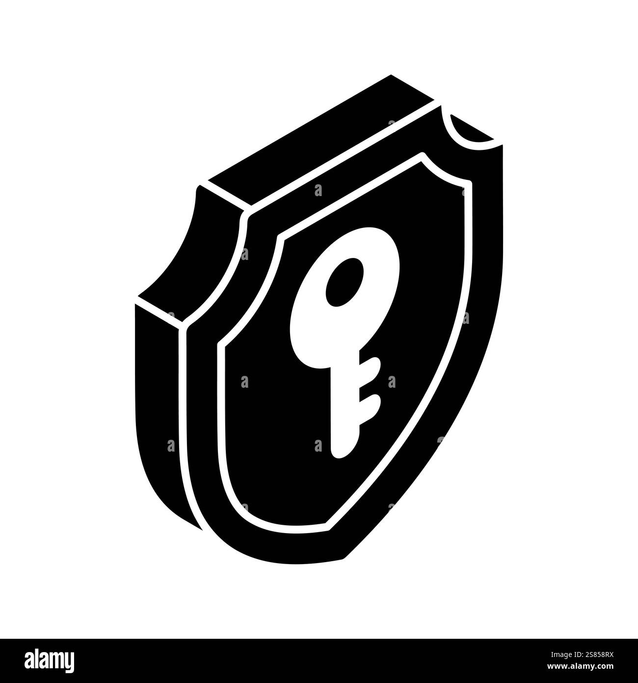 A trendy isometric icon of private key, protection key vector design ...