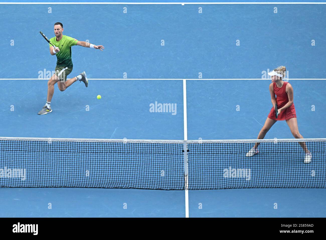 Melbourne, Australia. 21st Jan, 2025. Michael Venus and Erin Routliffe ...