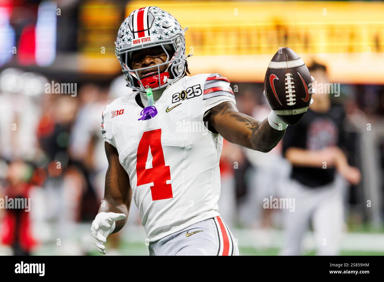 Atlanta, Georgia. 20th Jan, 2025. Ohio State wide receiver Jeremiah ...