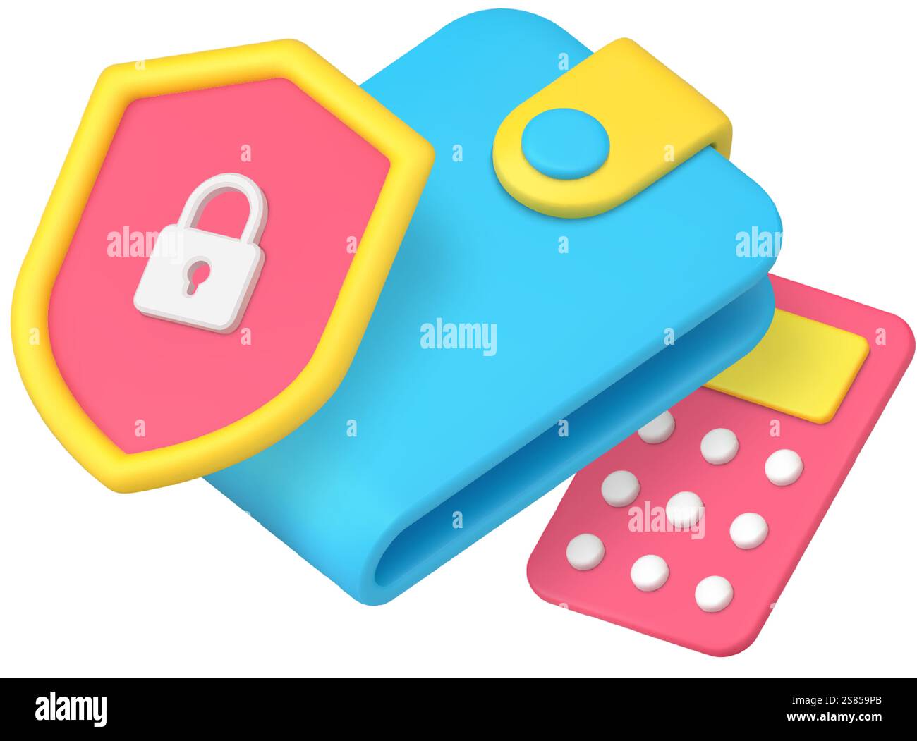 Money budget salary profit savings protection and accounting 3d icon ...