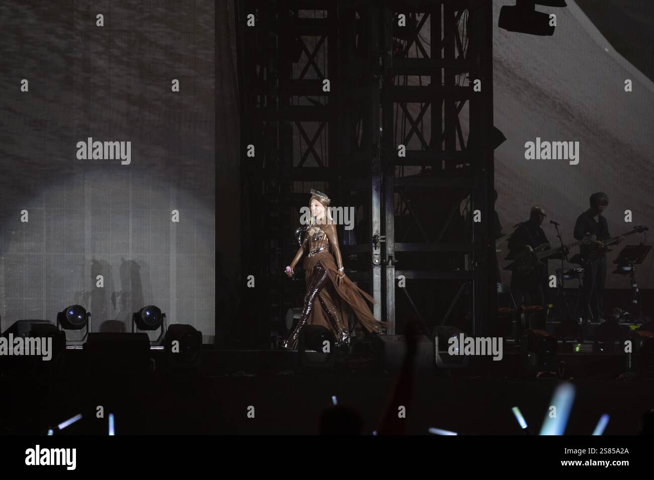Taiwanese singer and actress Angela Zhang holds a concert in Haikou ...