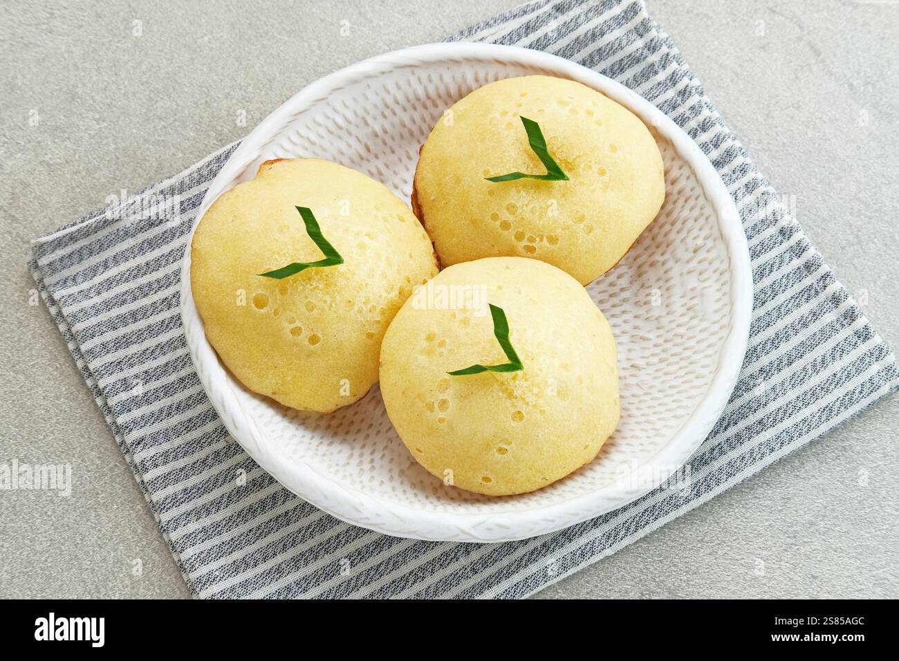 Kue Apem is Indonesian traditional snack, made from rice flour, coconut ...