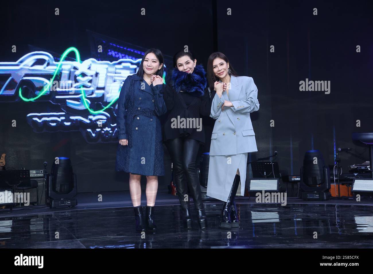 TAIPEI, CHINA - JANUARY 21, 2025 - Taiwanese female singer Stella and ...