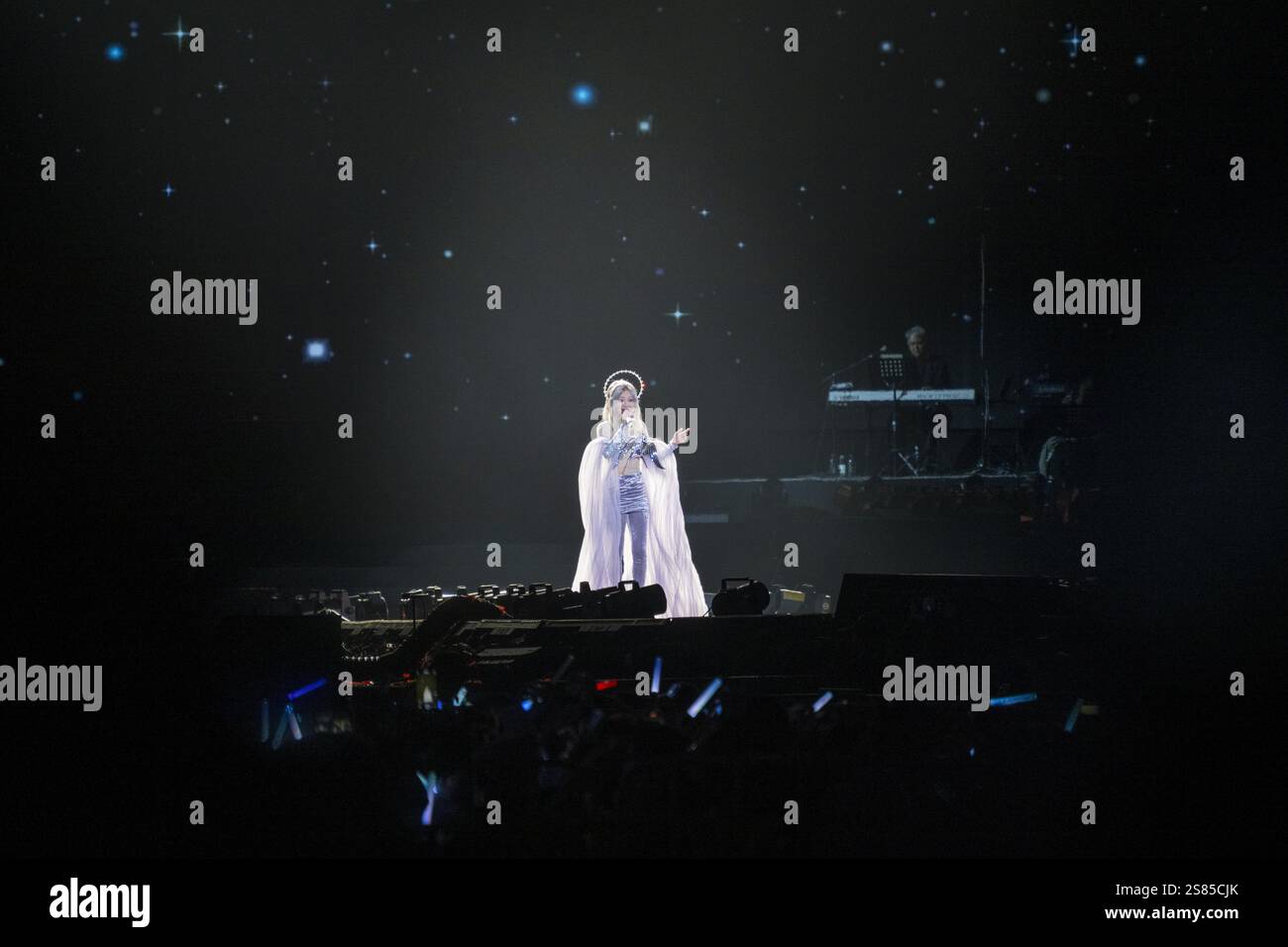 Taiwanese singer and actress Angela Zhang holds a concert in Haikou ...