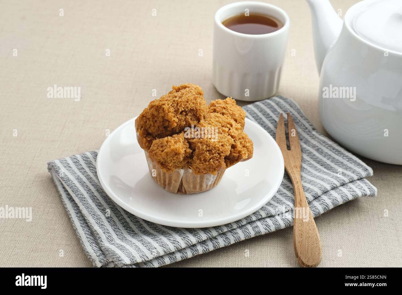 Bolu Kukus Gula Jawa (brown sugar steamed sponge cake), a traditional ...