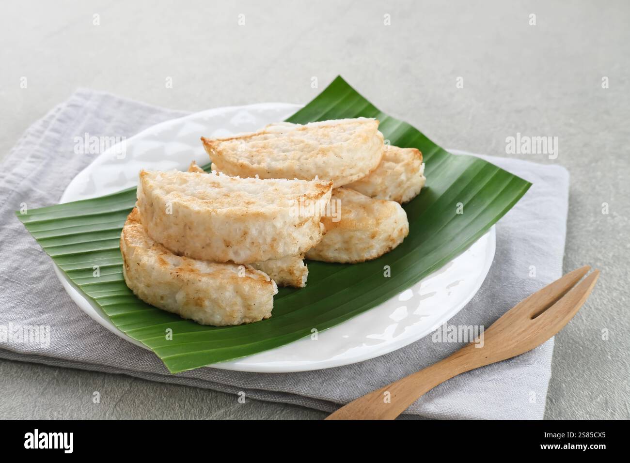 Kue Pancong, Gandos or Bandros is an Indonesian traditional snack made ...