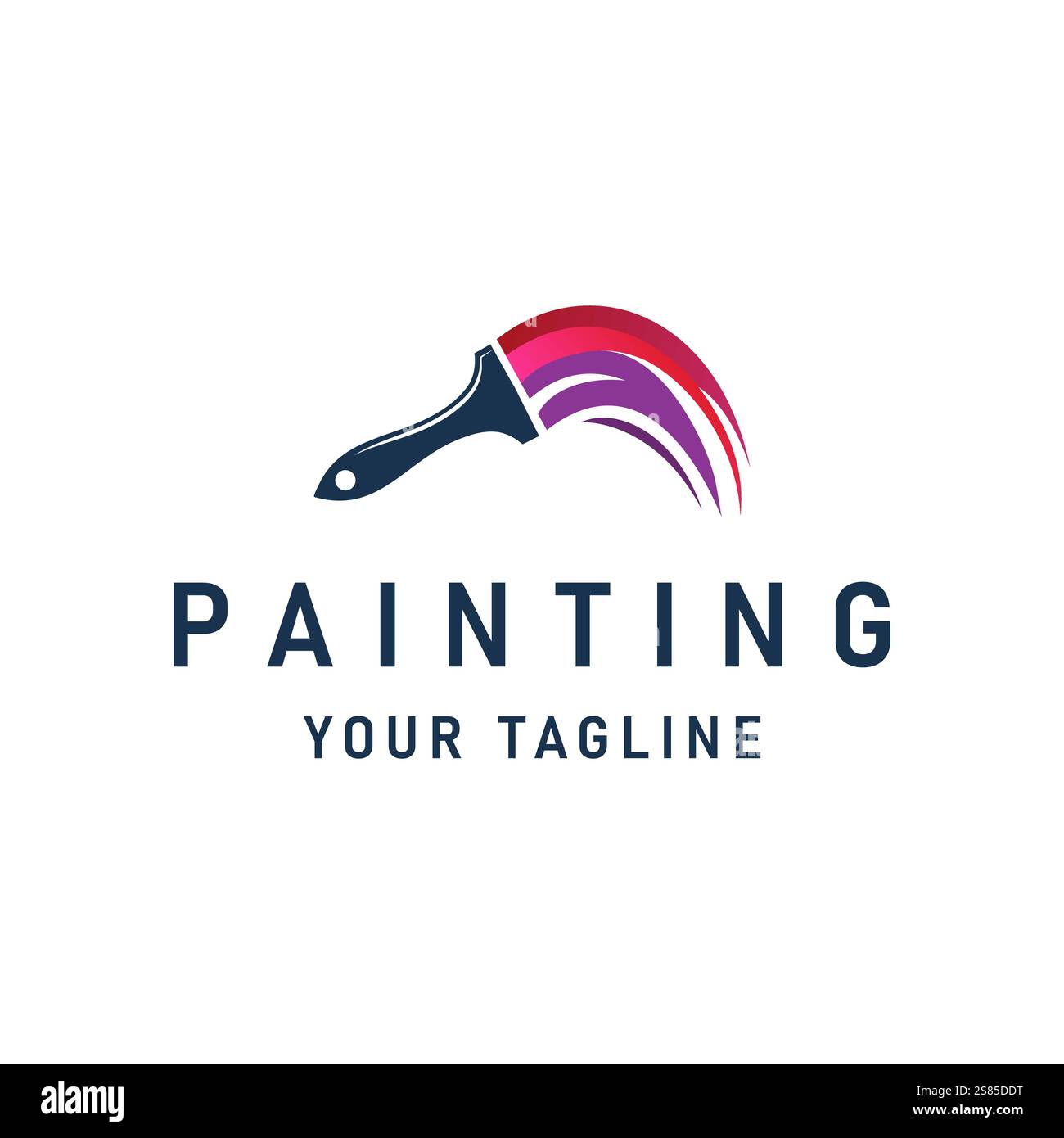 Creative Paint Brush Logo Design Unique and Colorful Paint Icon Symbol ...