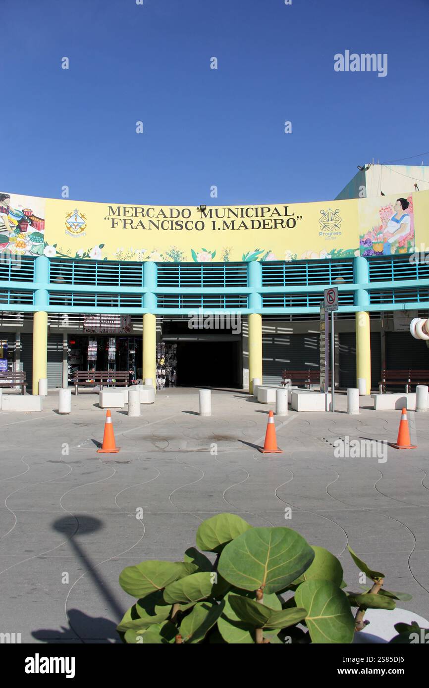 Progreso, Yucatan, Mexico - Oct 28 2024: Francisco I. Madero Municipal ...