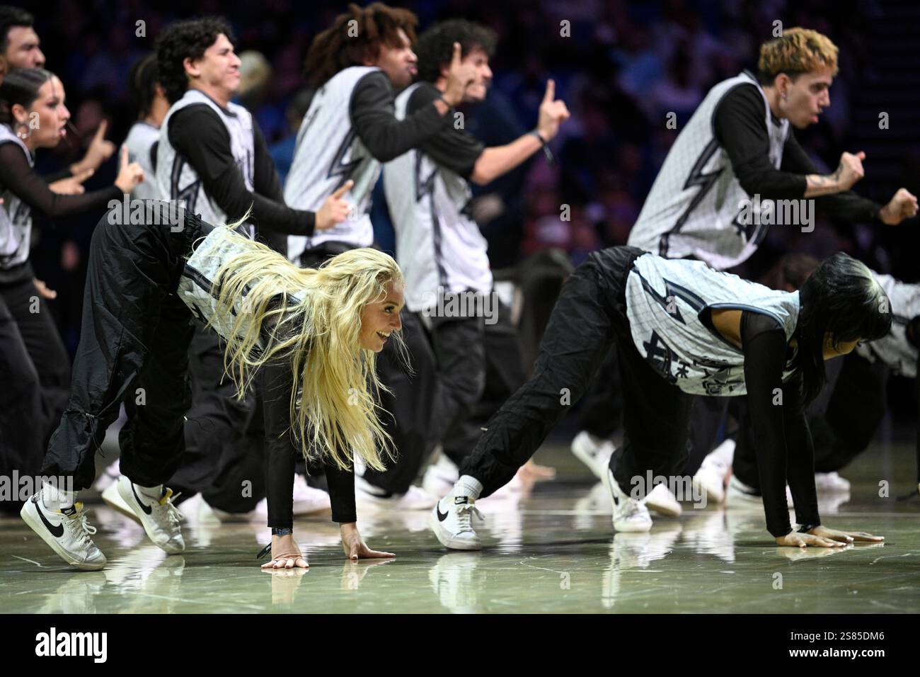 Orlando Magic dancers perform on the court during the second half of an ...