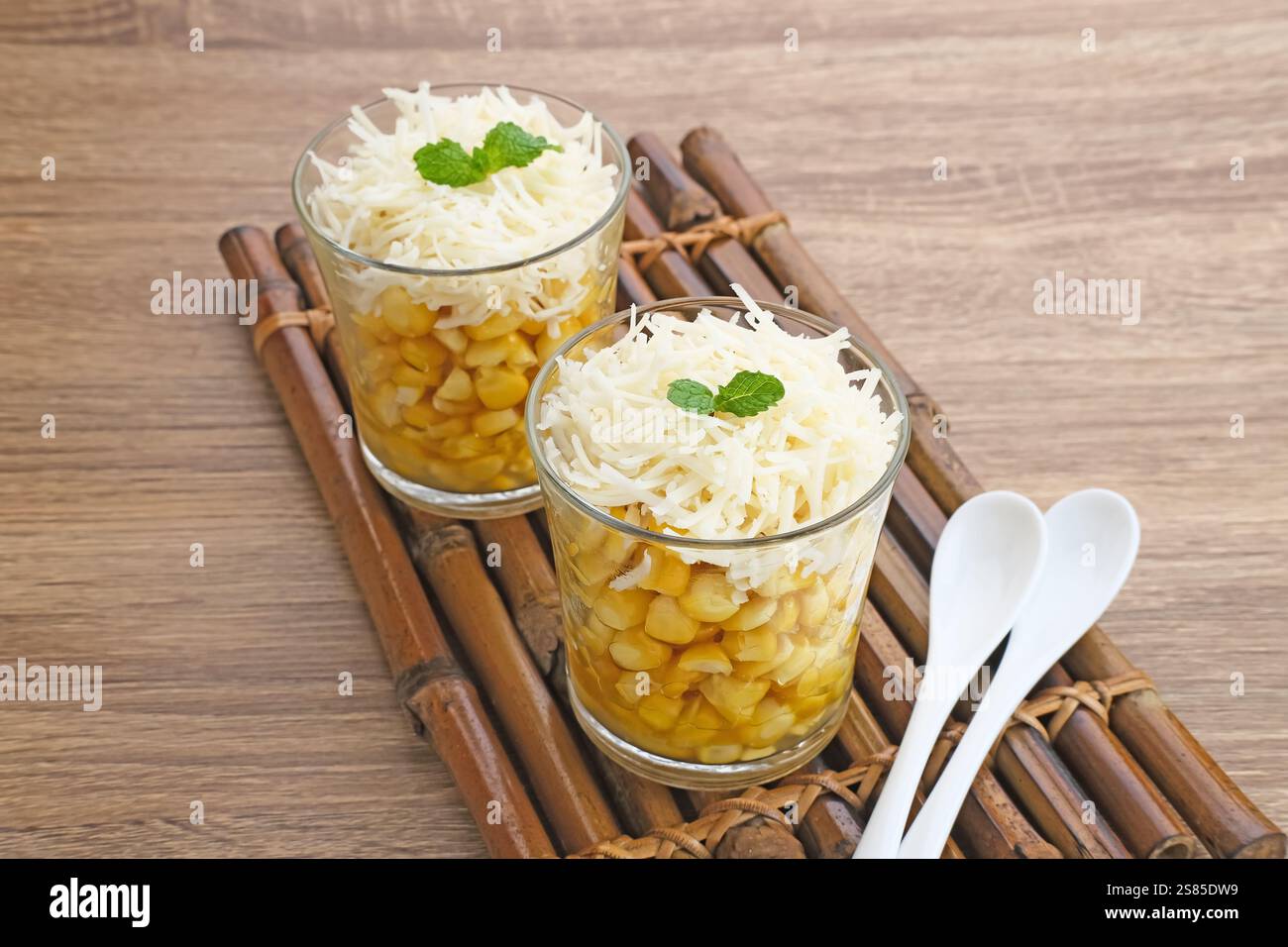 Jasuke (Jagung Susu Keju) is a traditional Indonesian snack, steamed ...