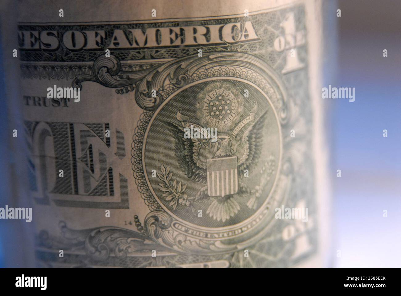 Copenhagen/ Denmark/21 JANUARY 2025/USA dollar bills in one dollar bill ...