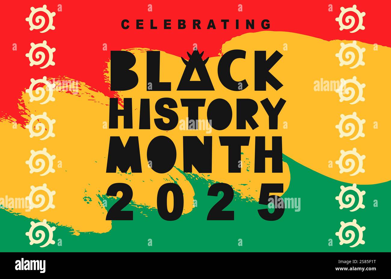 Black History Month 2025 African American Banner Stock Vector Image ...
