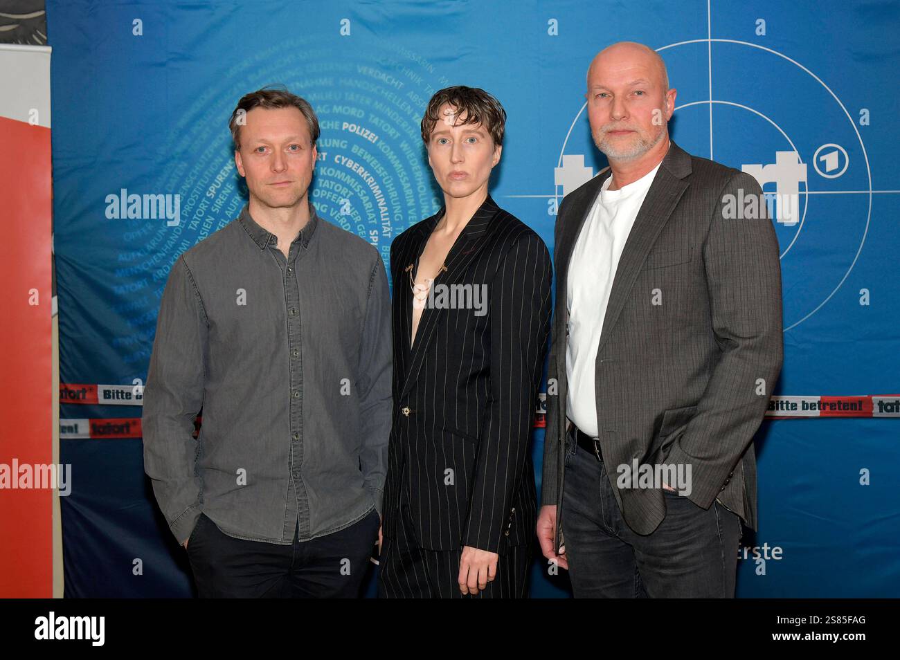 Robin Sondermann, Jules Elting und Simon Werner bei der Premiere des ...