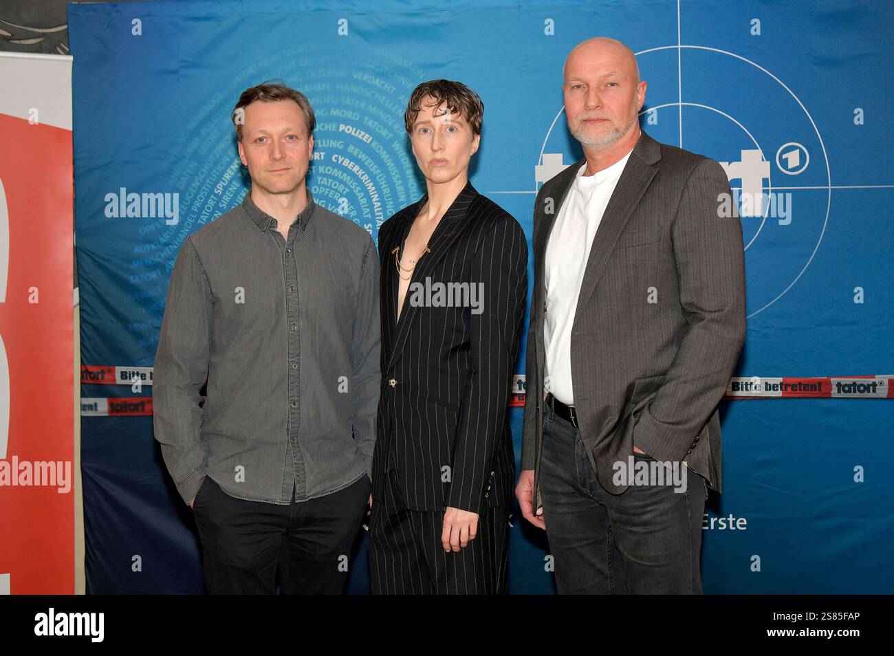 Robin Sondermann, Jules Elting und Simon Werner bei der Premiere des ...