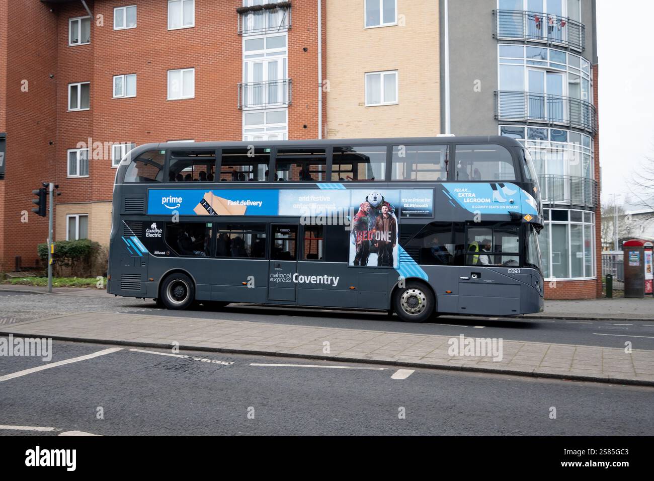 National Express Coventry electric bus, Coventry city centre, West ...