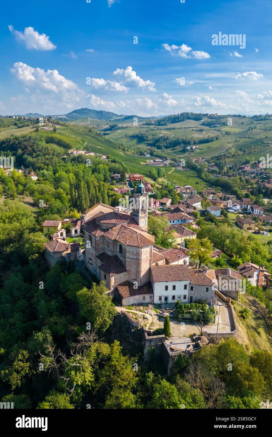 Aerial view of the Santuario della Passione or Santuario Santa Maria ...