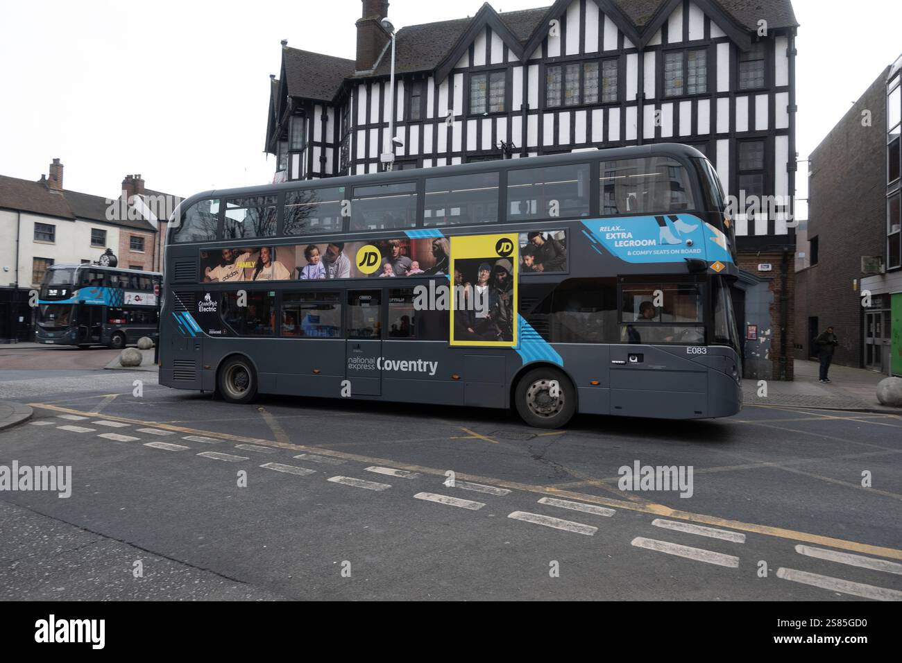 National Express Coventry electric bus, Coventry city centre, West ...