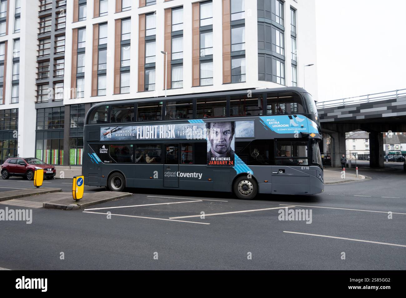 National Express Coventry electric bus, Coventry city centre, West ...