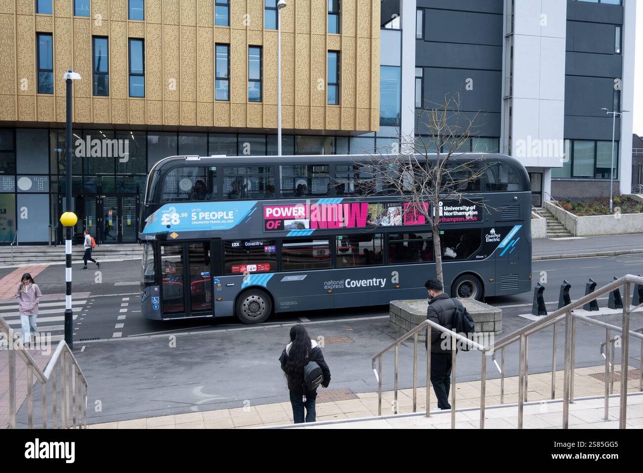 National Express Coventry electric bus, Coventry city centre, West ...