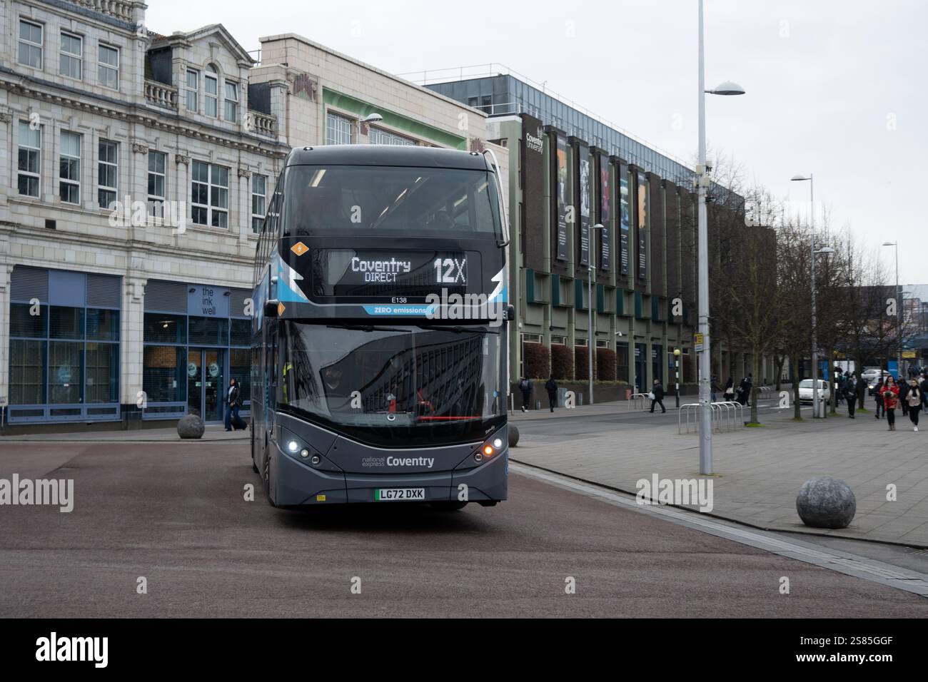 National Express Coventry electric bus, Coventry city centre, West ...